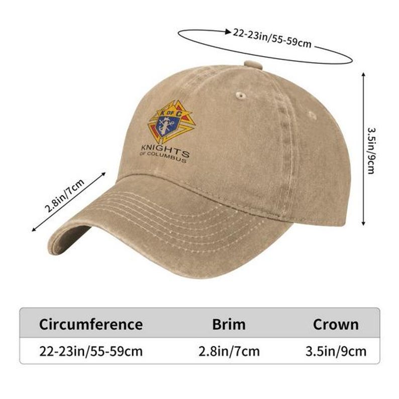 Knights of Columbus Baseball Cap Sun Protection Printed Logo Adjustable ...