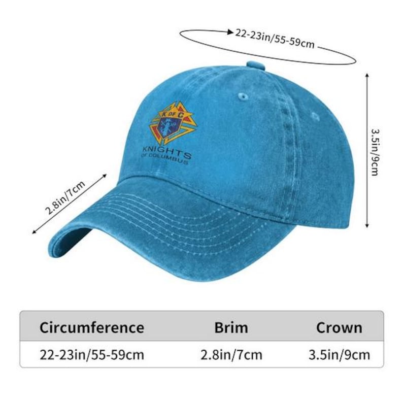 Knights of Columbus Baseball Cap Sun Protection Printed Logo Adjustable ...