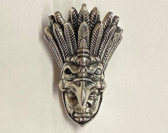 NEW!!! Mexican Aztec /mayan Head Charm Pendant Sterling Silver!! - Etsy