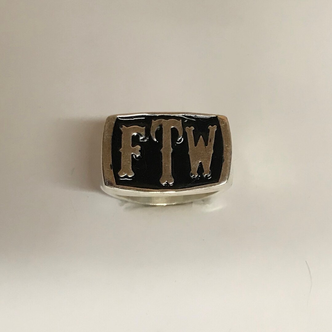 Men's Sterling Silver or Gold FTW Ring - Etsy