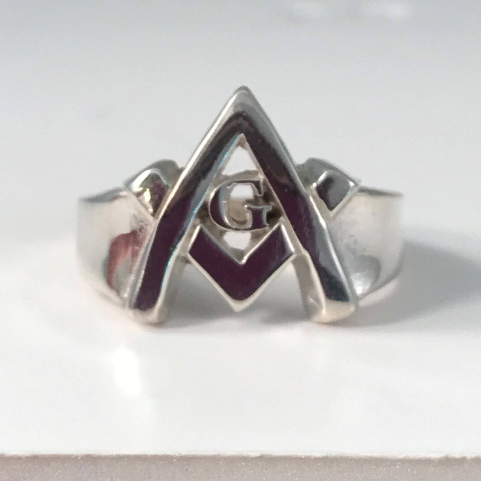 Masonic Signet Ring With Compass and Square With a G in the - Etsy