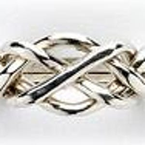 Ladies 4 Band Puzzle Ring in Sterling Silver, Style 4G - Etsy