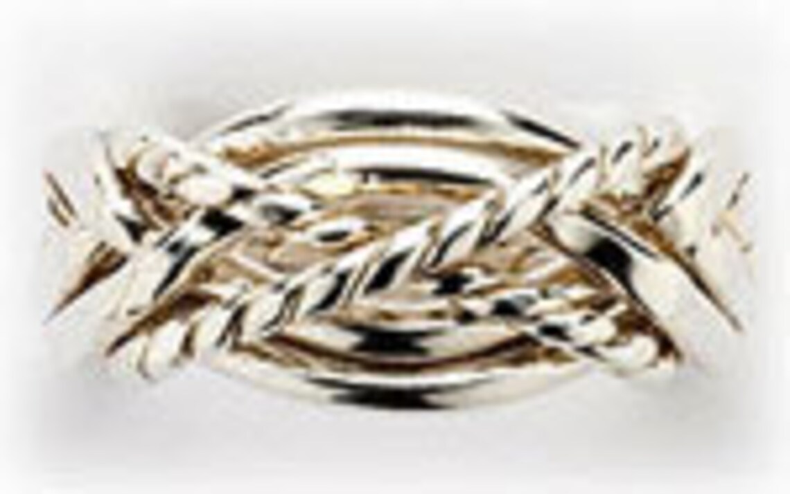 Ladies 6TW2X 6 Band Puzzle Ring With Twisted Wire in - Etsy