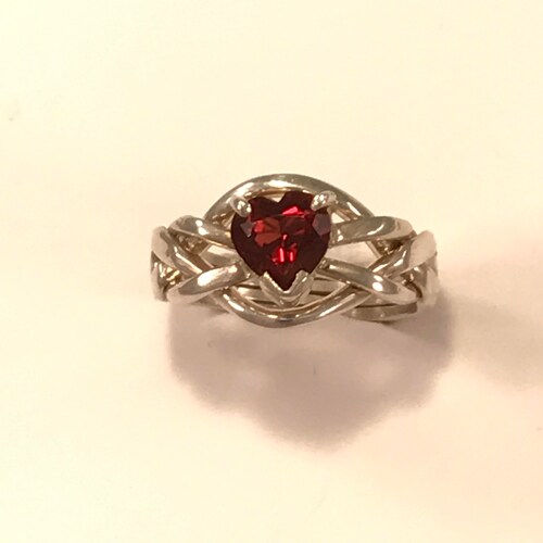 Ladies 3 Band Hearts Puzzle Ring in Gold or Sterling Silver - Etsy