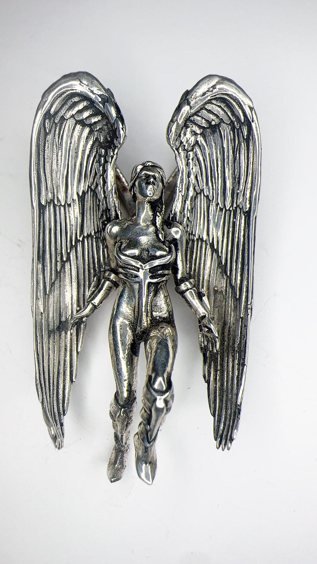 Sterling Silver Valkyrie Pendant - Etsy