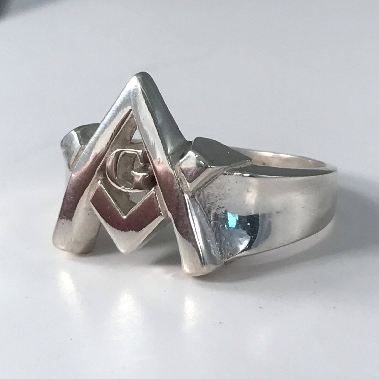 Masonic Signet Ring With Compass and Square With a G in the - Etsy