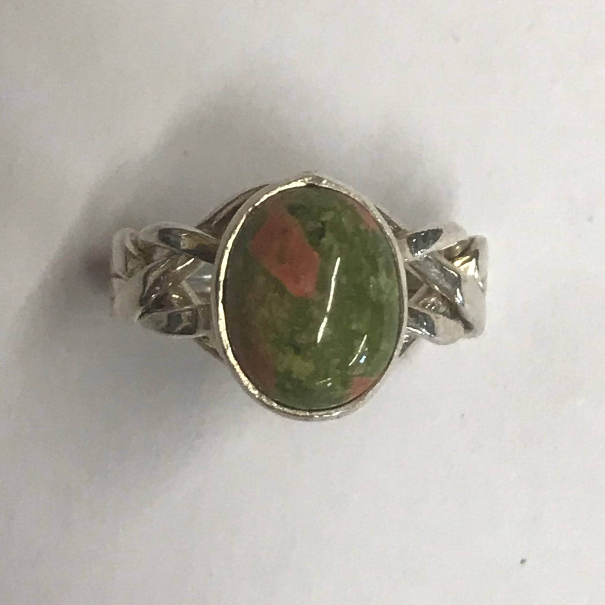 Ladies 4 Band Natural Unakite Puzzle Ring | Etsy