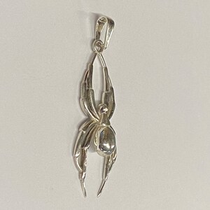 Solid Sterling Silver Spider Pendant - Etsy