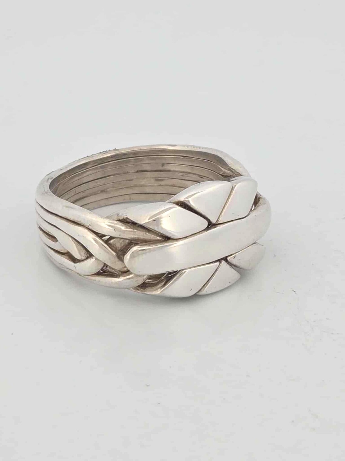 Men's 7 Band Puzzle Ring Style 7NSP - Etsy