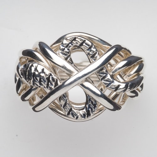 Ladies' 5 Band Snake Puzzle Ring With Ruby Eyes - Etsy