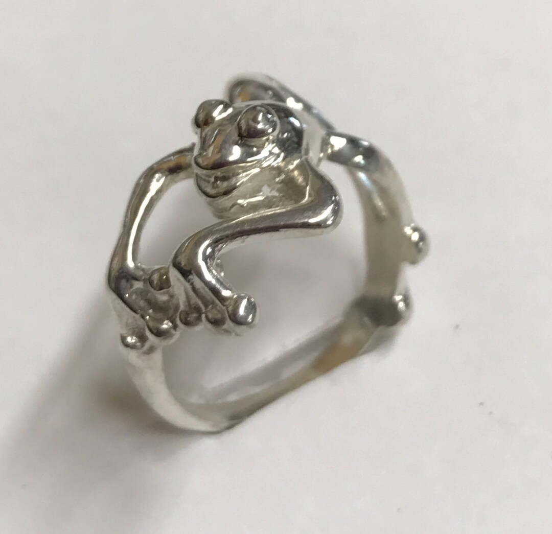 Ladies Frog Ring Sterling Silver Gold Platinum Rose - Etsy