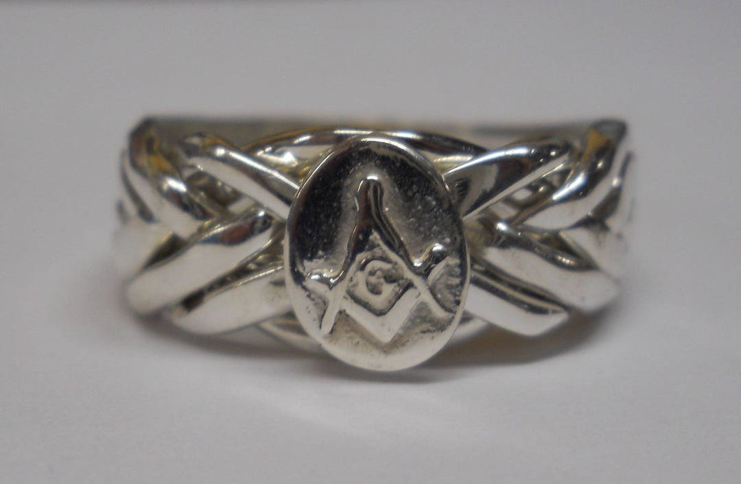 6 Band Masonic Puzzle Ring 6wa-mason - Etsy