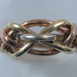 Ladies Five Band Puzzle Ring 5Q in Sterling Silver or Gold - Etsy