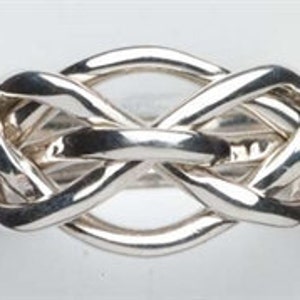 Ladies Five Band Puzzle Ring 5Q in Sterling Silver or Gold - Etsy