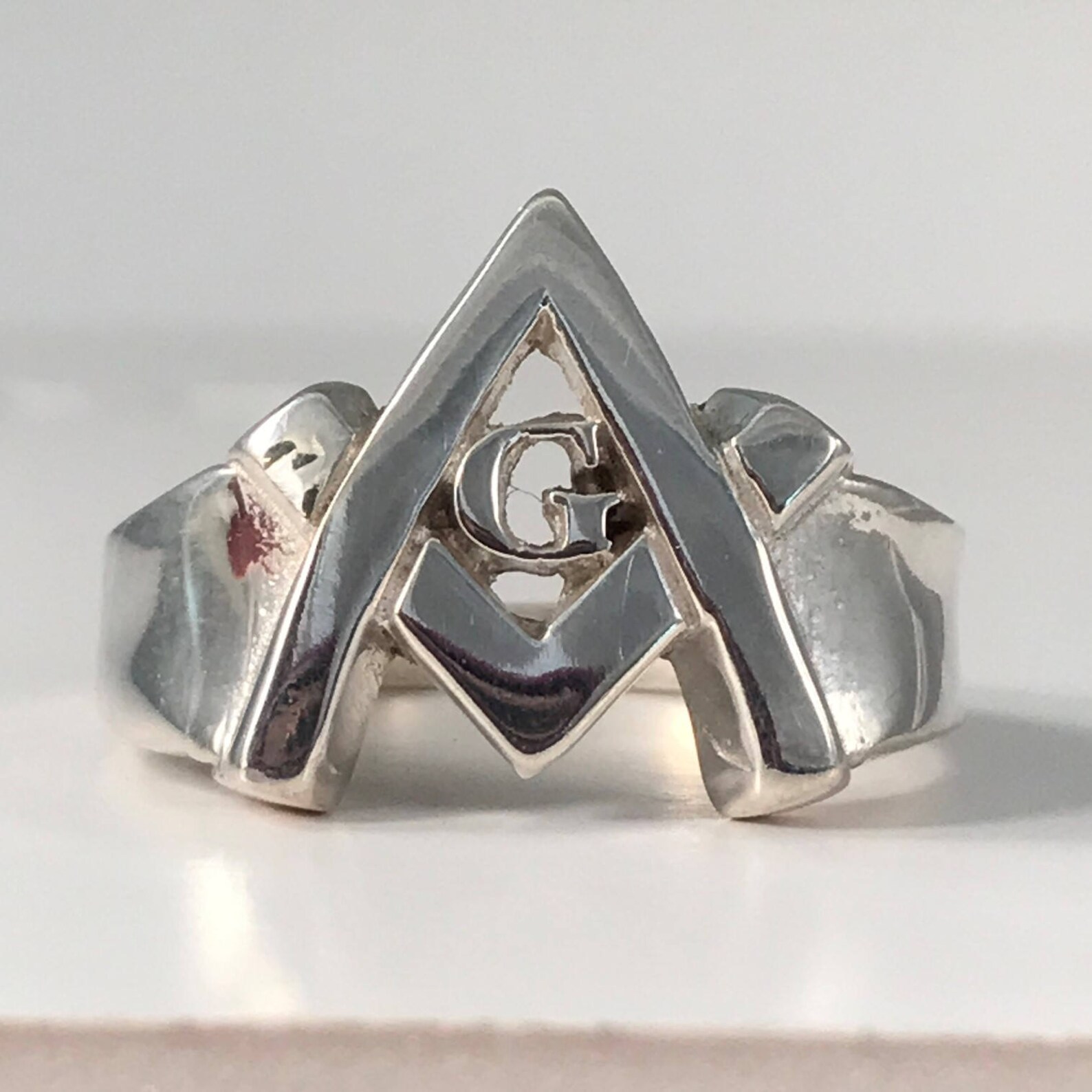 Masonic Signet Ring With Compass and Square With a G in the - Etsy