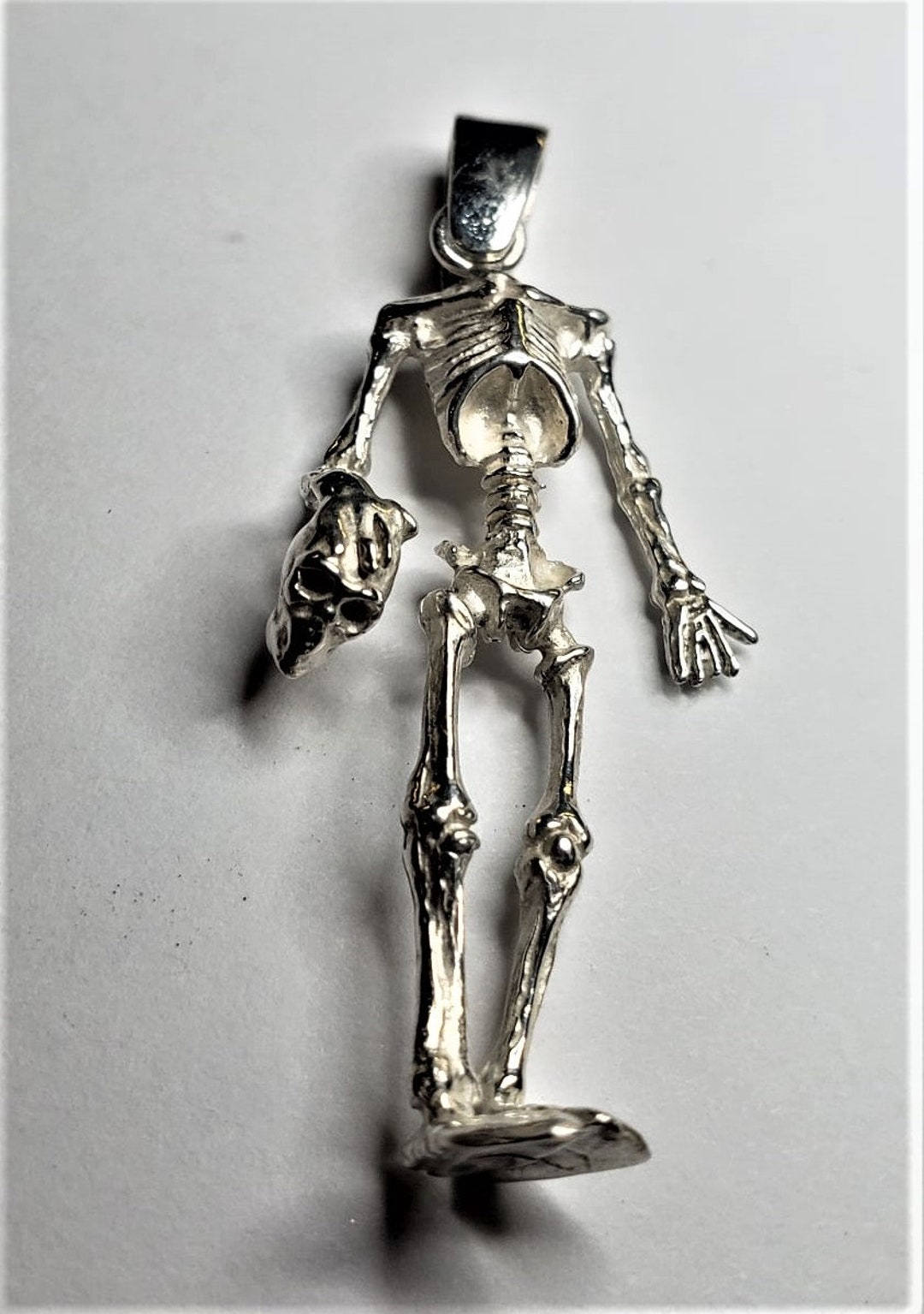 Headless Skeleton Pendant Sterling - Etsy