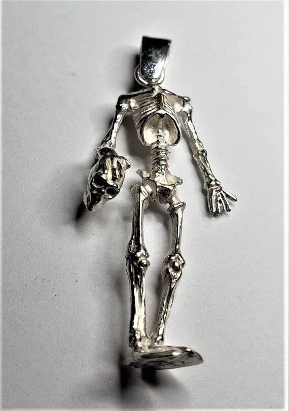 Headless Skeleton Pendant Sterling - Etsy