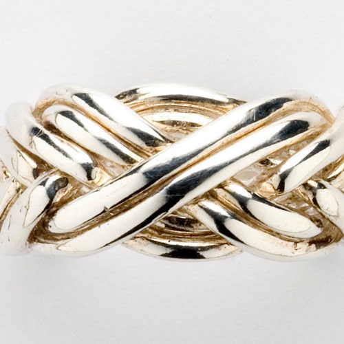 Ladies Five Band Puzzle Ring 5Q in Sterling Silver or Gold - Etsy
