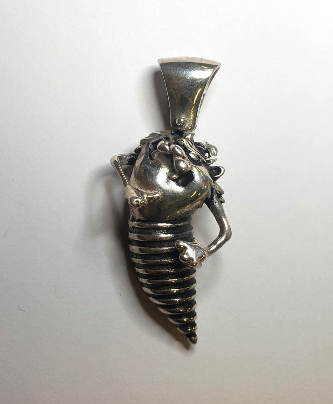 Small Tasmanian Devil Sterling Silver Pendant With Bail - Etsy