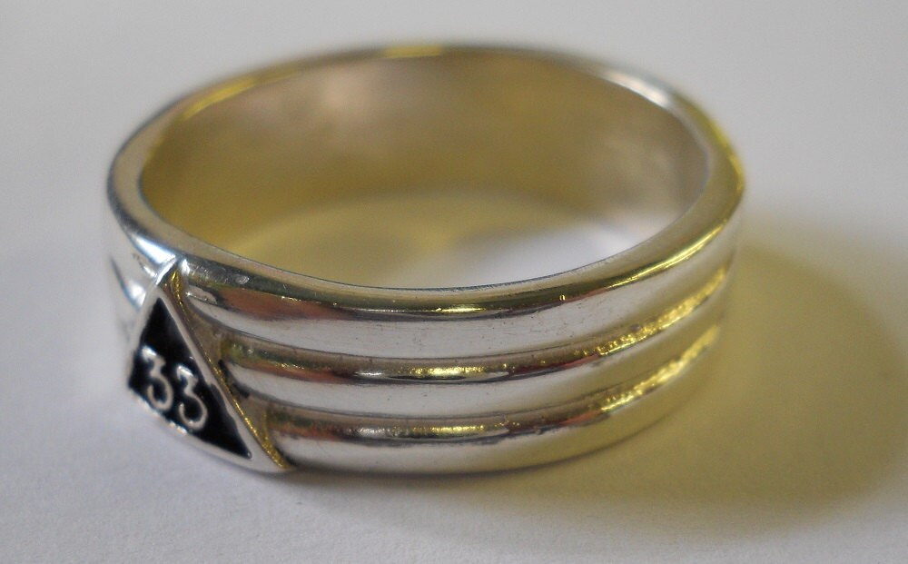 33rd Degree Grooved Masonic Ring - Etsy