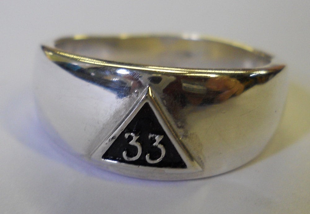Solid Gold or Sterling Silver 33rd Degree Masonic Signet Ring - Etsy