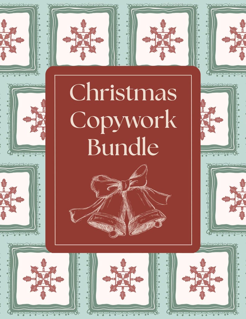 Christmas Copywork Curriculum | Handwriting Practice for Homeschoolers ...