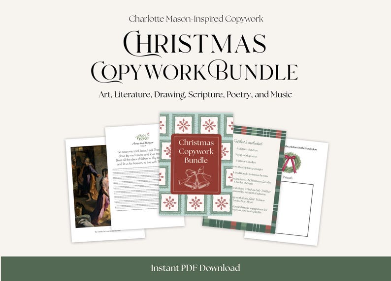 Christmas Copywork Curriculum | Handwriting Practice for Homeschoolers ...