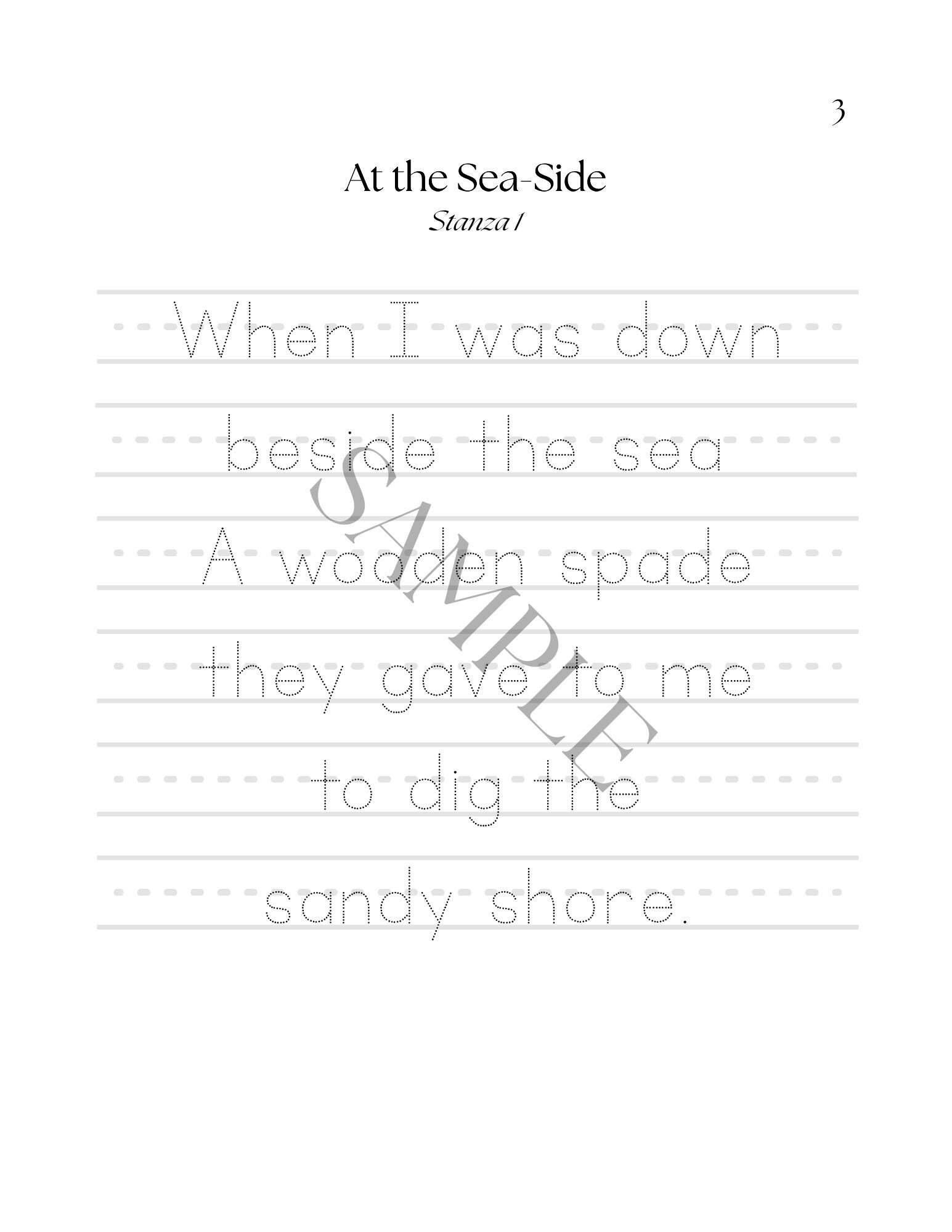 Poetry Copywork for Children | Robert Louis Stevenson | Kids Penmanship ...