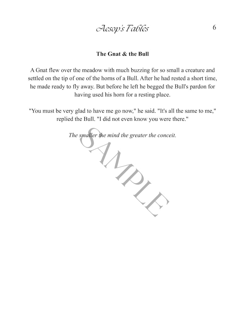 Literature Copywork: Aesop's Fables | Handwriting Cursive Practice for ...