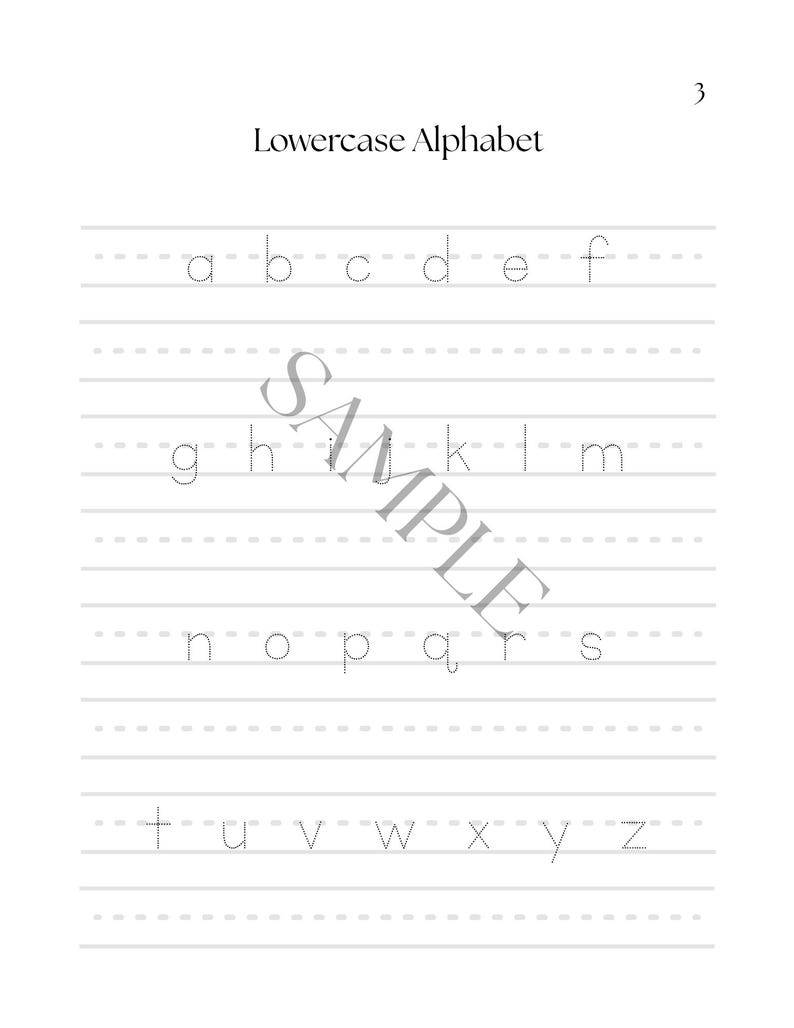 Children's Copywork: Alphabet Letters, Counting Numbers, Days of Week ...