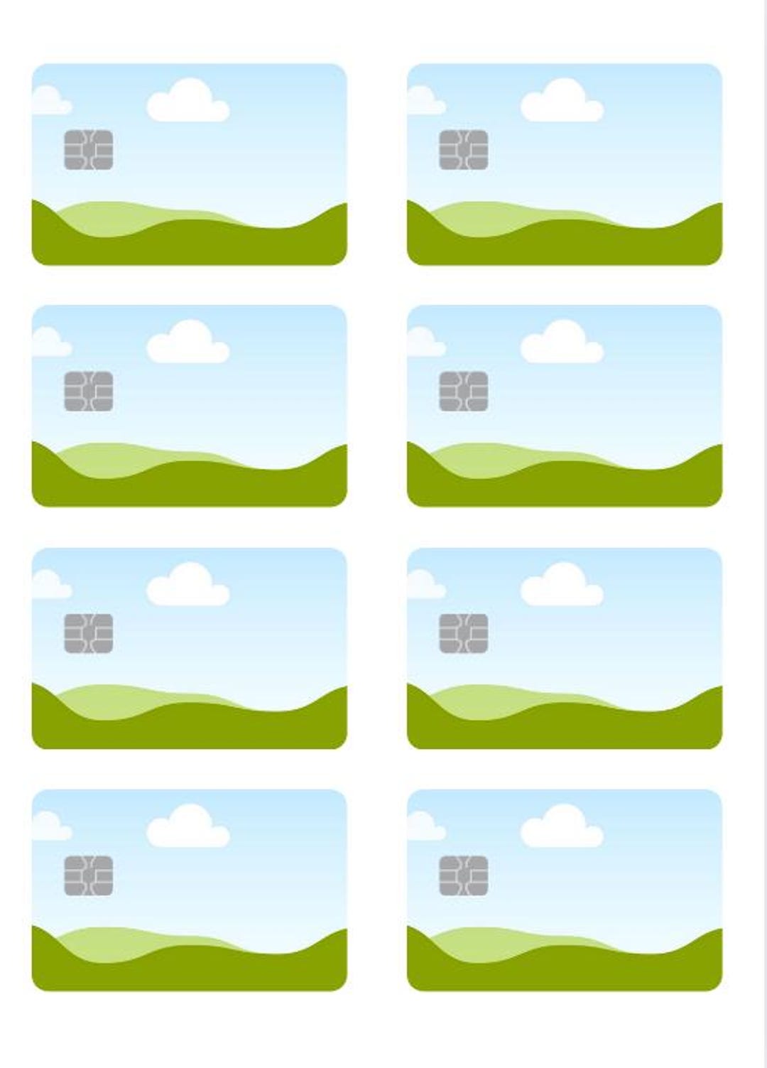 Credit Card Template - Etsy