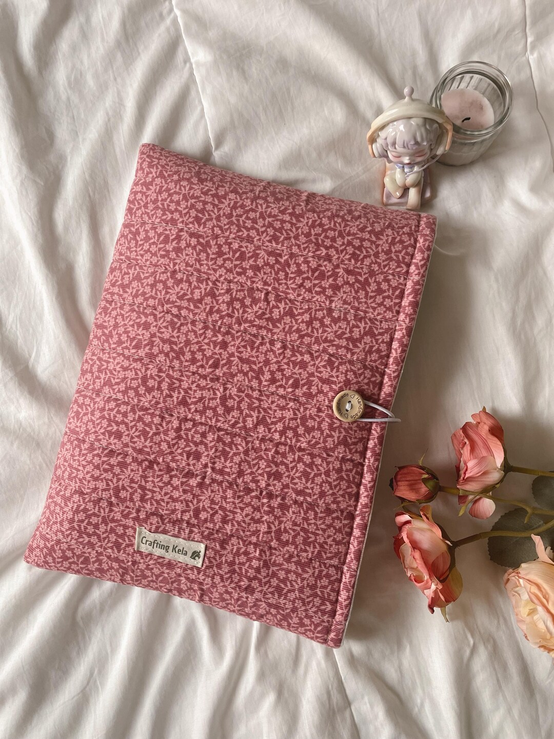 Funda literaria acolchada hecha a mano para libros de tapa dura | funda ...