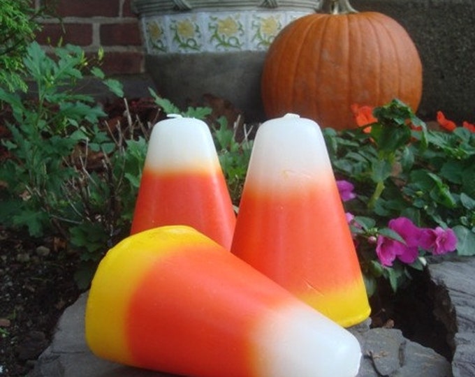 Candy Corn Candles Set of 3 Halloween - Etsy