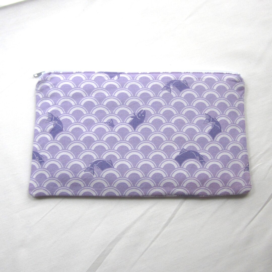 Jumping Fish Fabric Zipper Pouch / Make up Bag / Pencil Case / Gadget ...