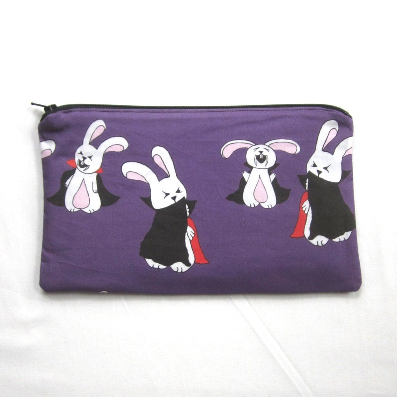 Vampire Bunnies Fabric Pencil Case / Make up Bag / Gadget Pouch - Etsy