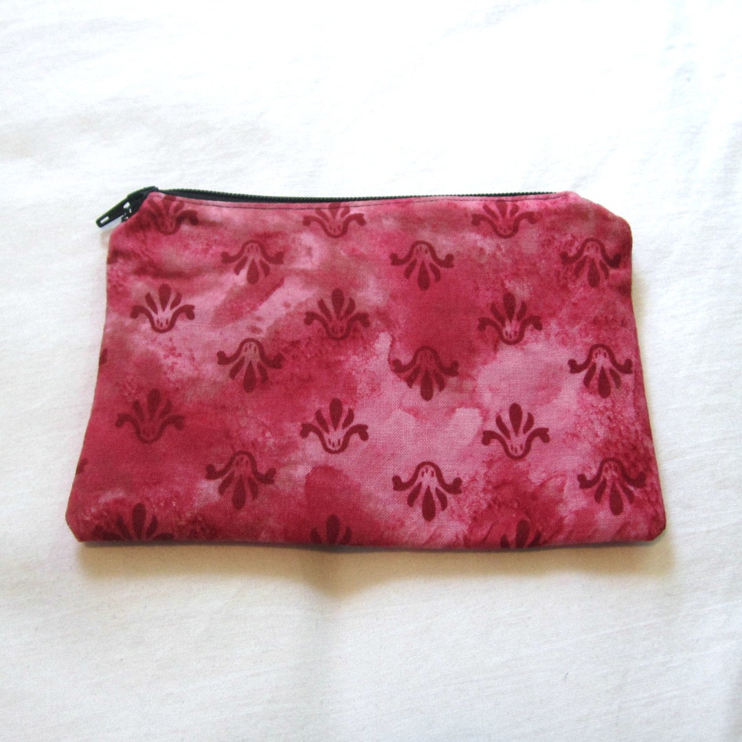 Raspberry and Cranberry Batik Fabric Coin Purse/zipper Pouch - Etsy