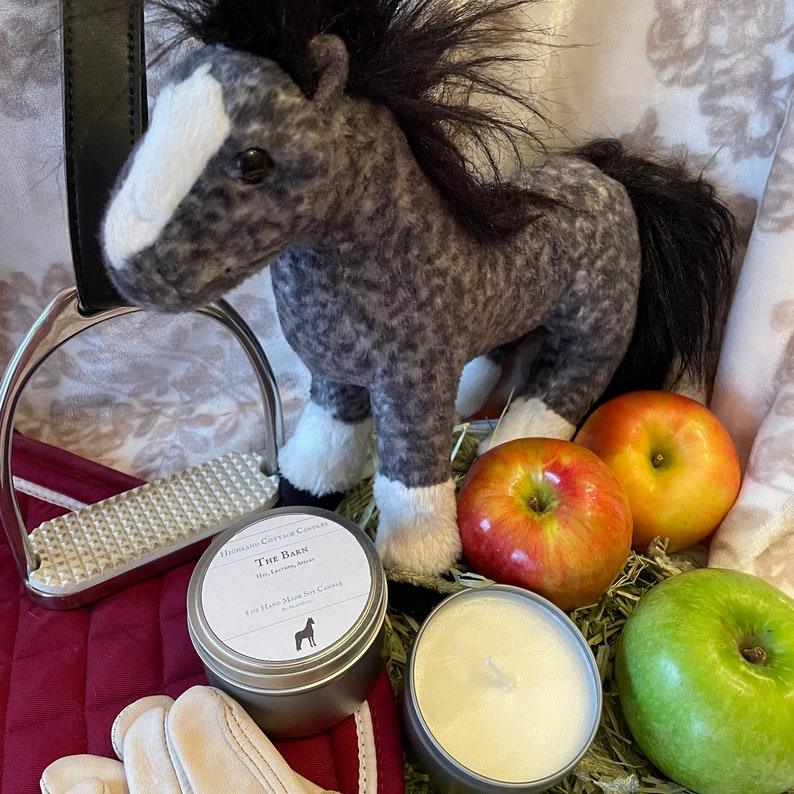 The Barn Leather Hay Apple Candle / Horse Lover Gift / Soy Candle - Etsy