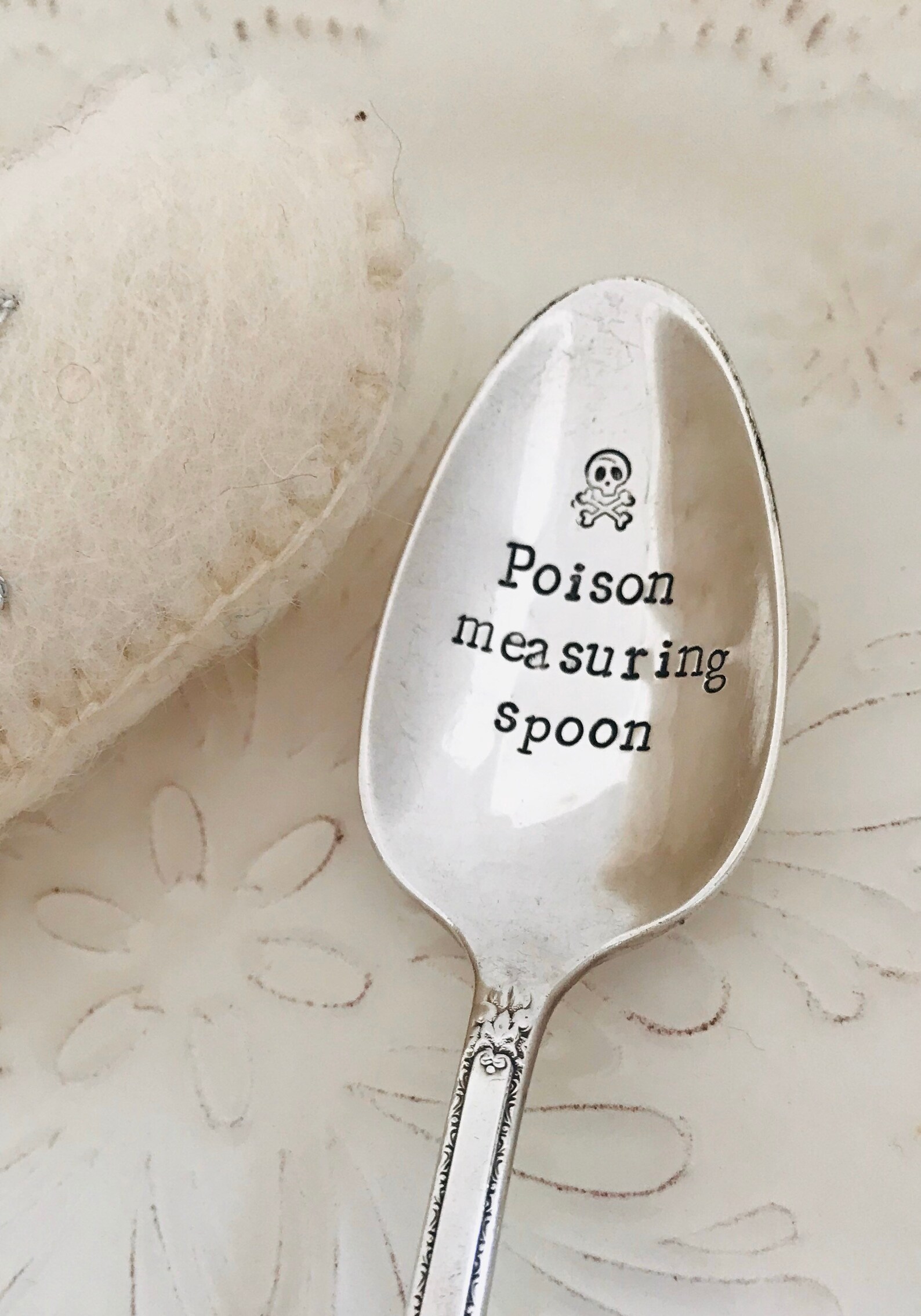 Poison Measuring Spoon Stamped Teaspoon Spoon. Unique Coffee - Etsy