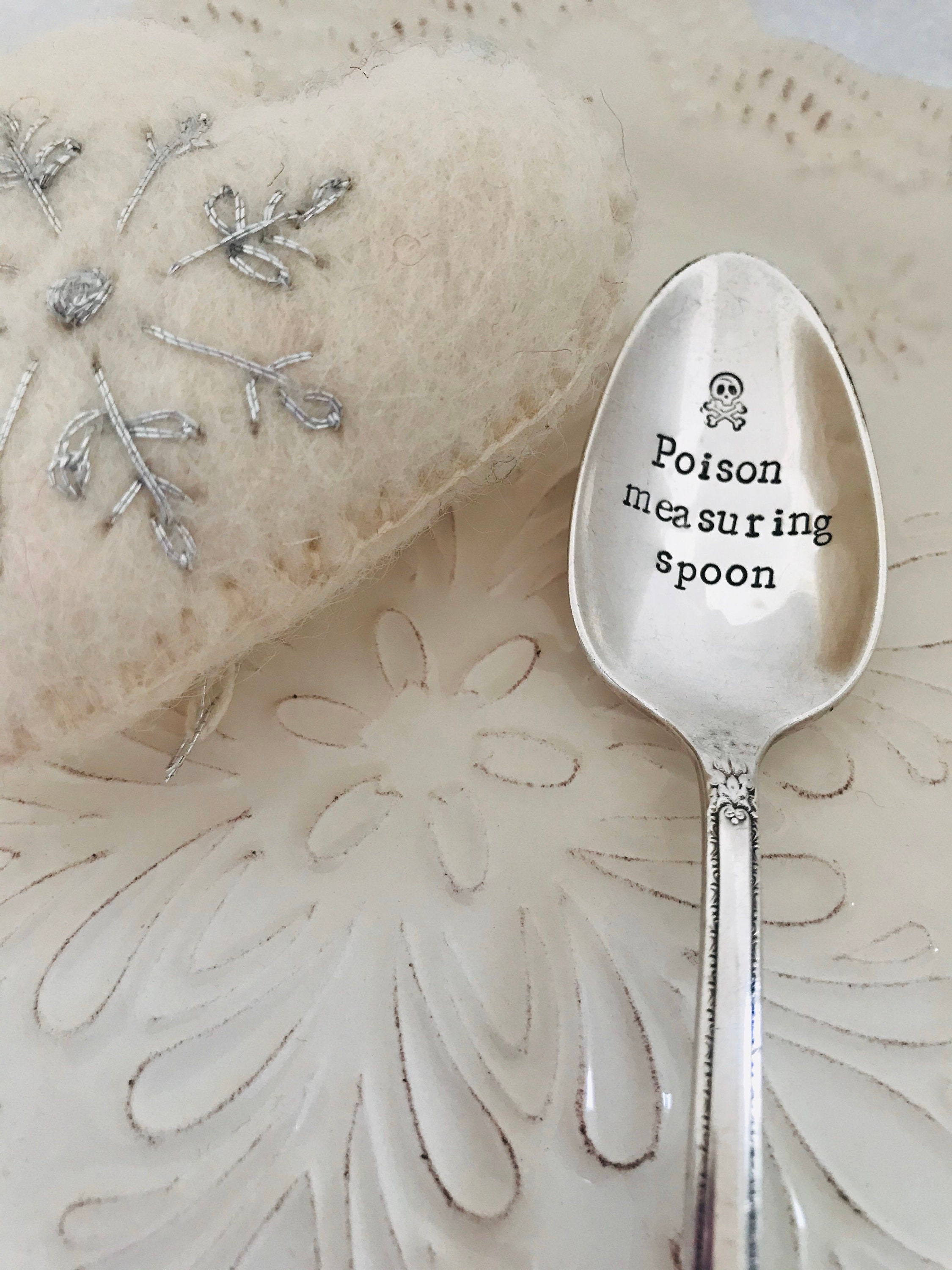 Poison Measuring Spoon Stamped Teaspoon Spoon. Unique Coffee - Etsy