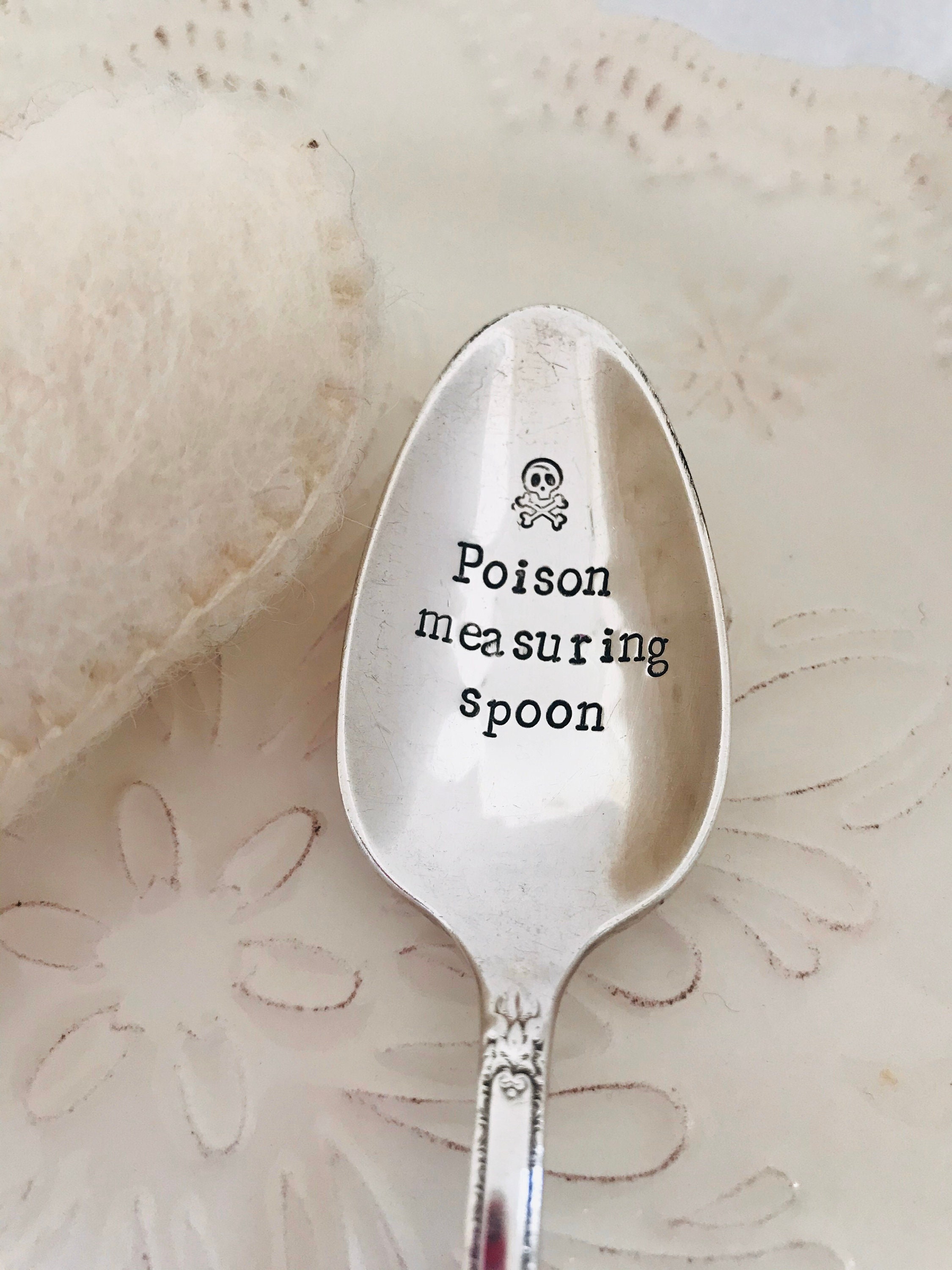 Poison Measuring Spoon Stamped Teaspoon Spoon. Unique Coffee - Etsy