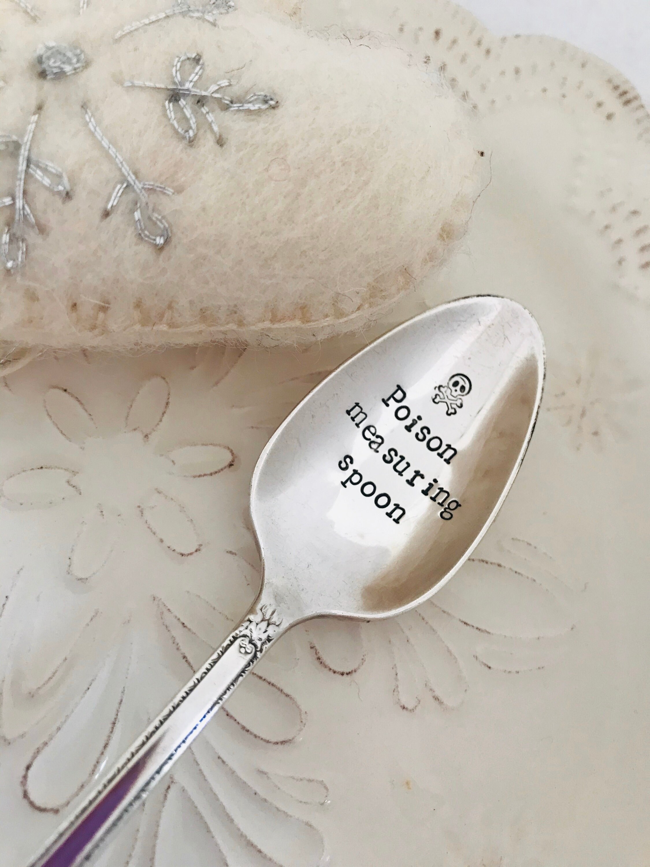 Poison Measuring Spoon Stamped Teaspoon Spoon. Unique Coffee - Etsy