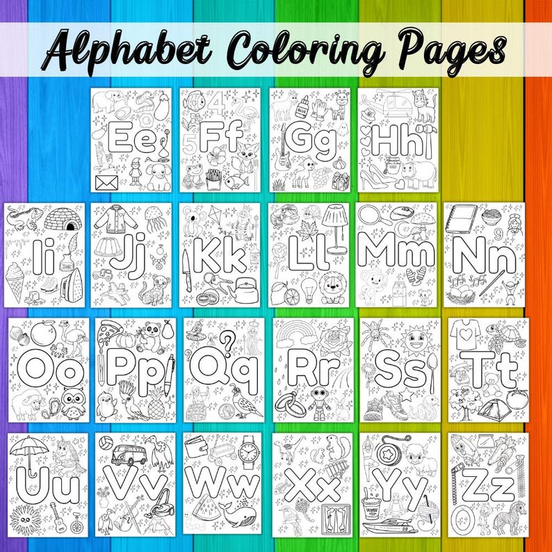 A-Z Alphabet Coloring Pages for Kids | Fun Letter Worksheets PDF ...