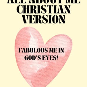 Christian All About Me Worksheet PDF – 6-page Faith-based Kids ...