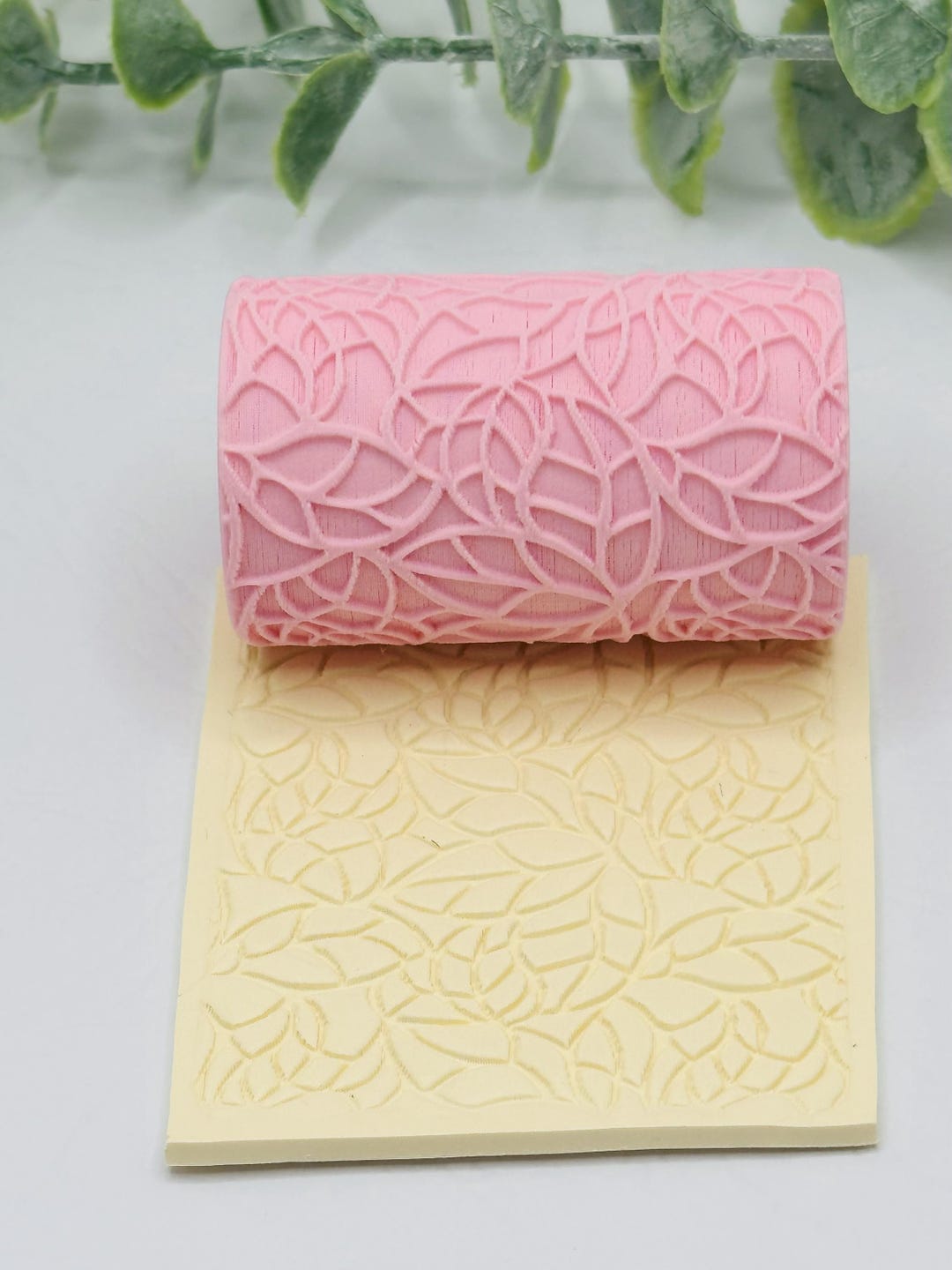 Leafy Stained Glass Polymer Clay Texture Roller - Etsy