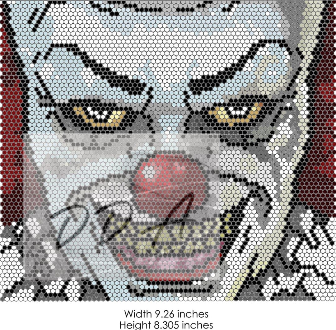 SS12 20oz Rhinestone Templete Halloween Scary Clown Face - Etsy