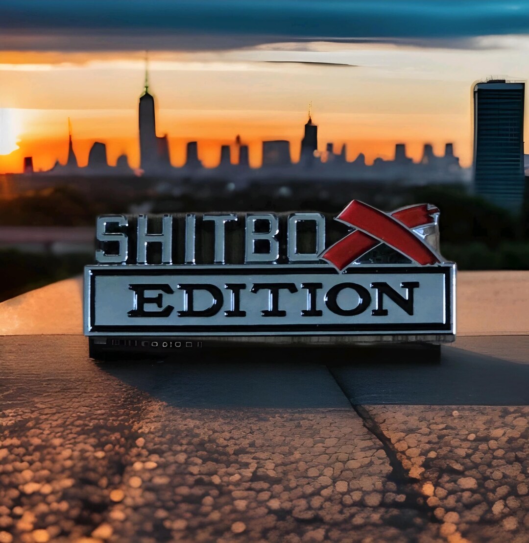 Shitbox Deluxe Chrome Plated Metal Car Truck SUV Motorcycle Golf Cart ...