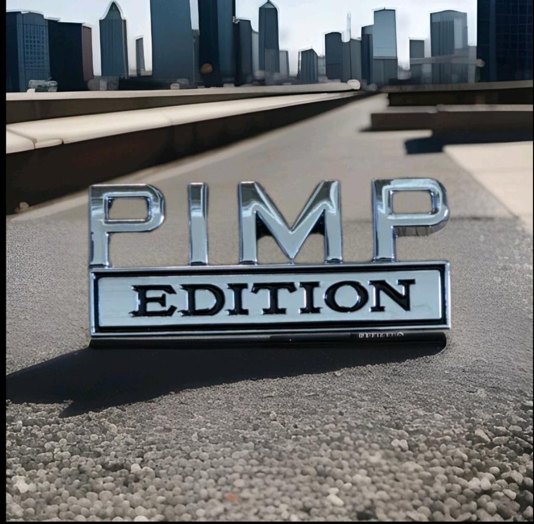 PIMP Chrome Plated Metal Auto Car Truck SUV Motorcycle Golf Cart ...