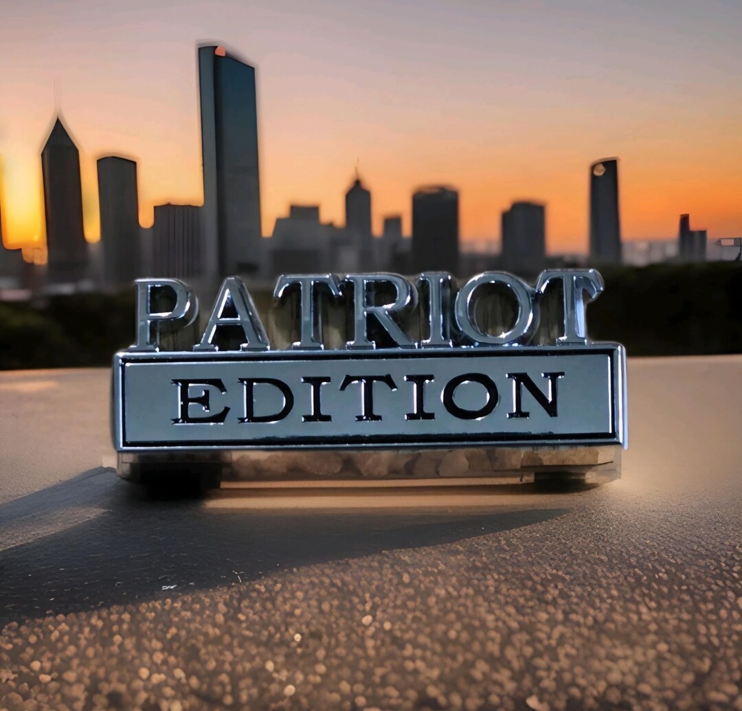 Patroit Metal Chrome or Powder Coat Auto Car Truck SUV Motorcycle Golf ...