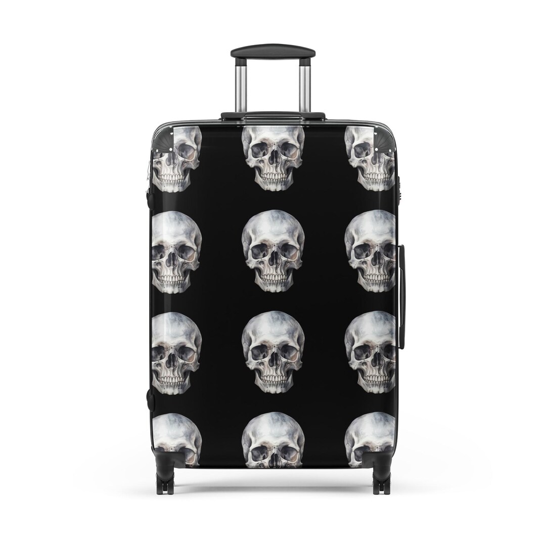Bone Voyage Skull Hard-shell Suitcase - Etsy