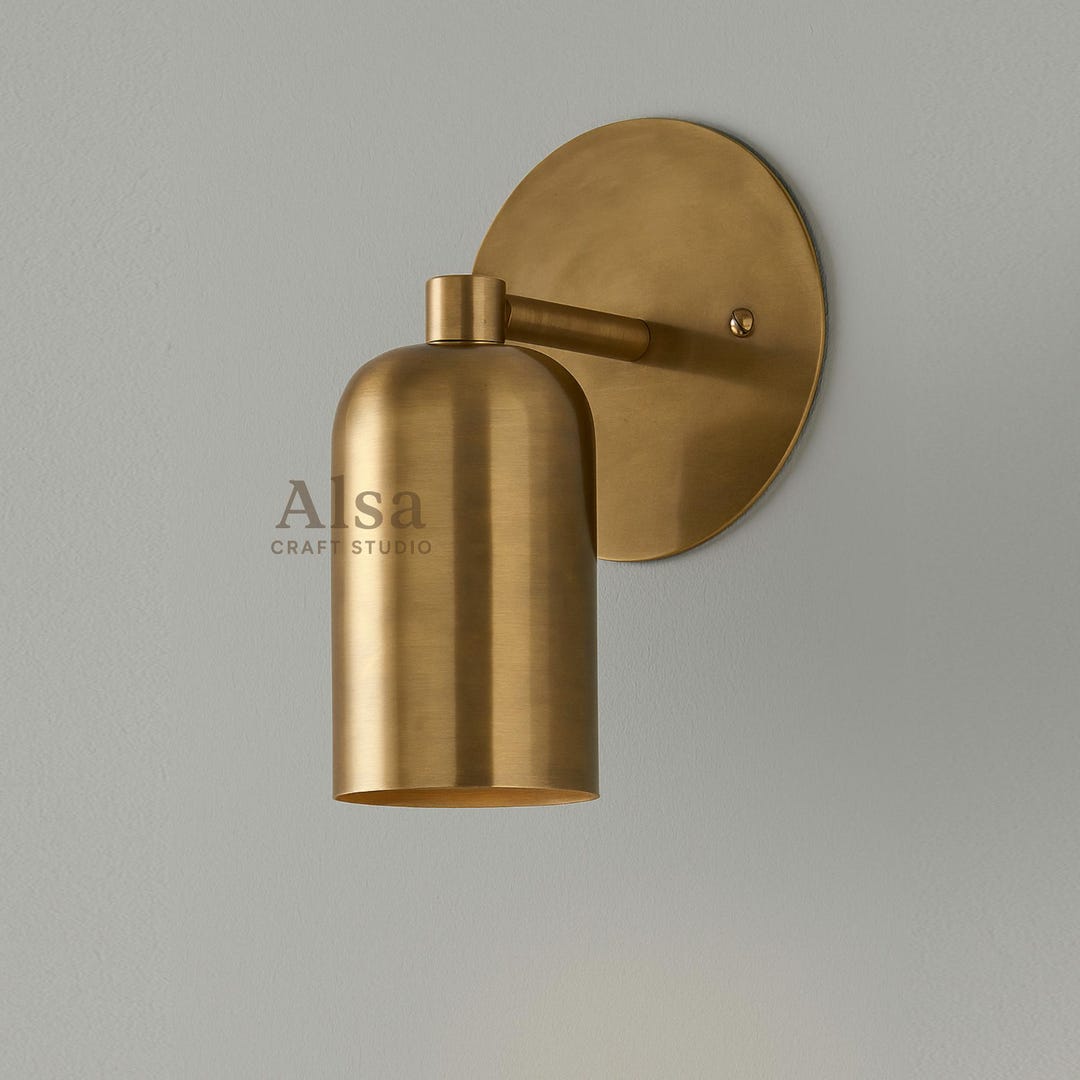 Handcrafted Solid Brass Wall Sconce Fixture - Dome Shaped Sconce - Etsy